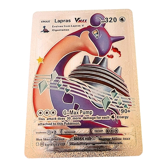 Nintendo | Other | Collectors Lapras Vmax 32hp Silver Foil Pokmon Card | Poshmark